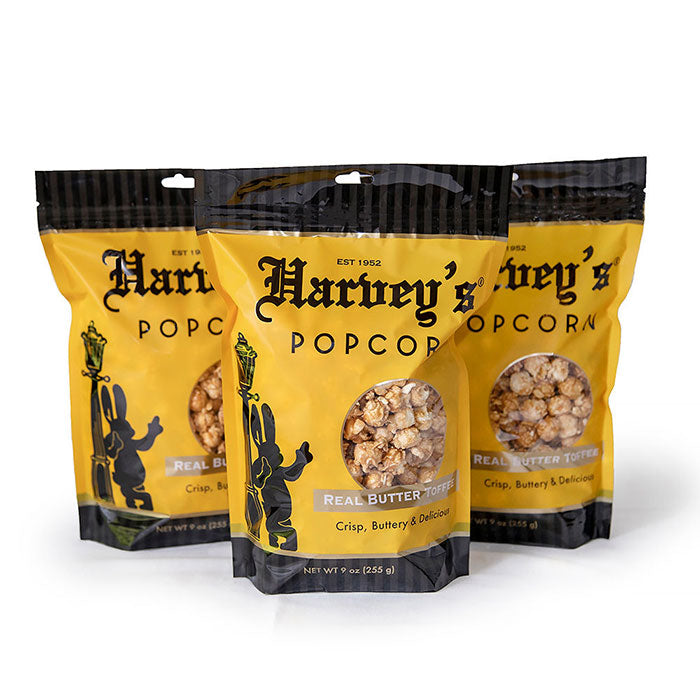 Real Butter Toffee Popcorn– Harvey's Butter Rum Batter