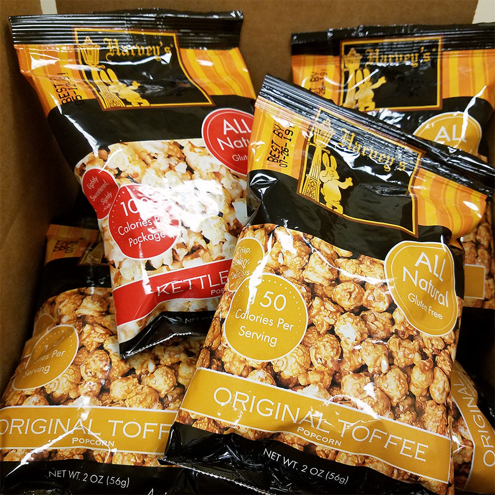 Snack Size Popcorn 18 Pack Assortment– Harvey's Butter Rum Batter